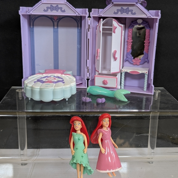 Disney | Toys | Vintage Ariel Castle Polly Pocket Play Set Case Walt ...